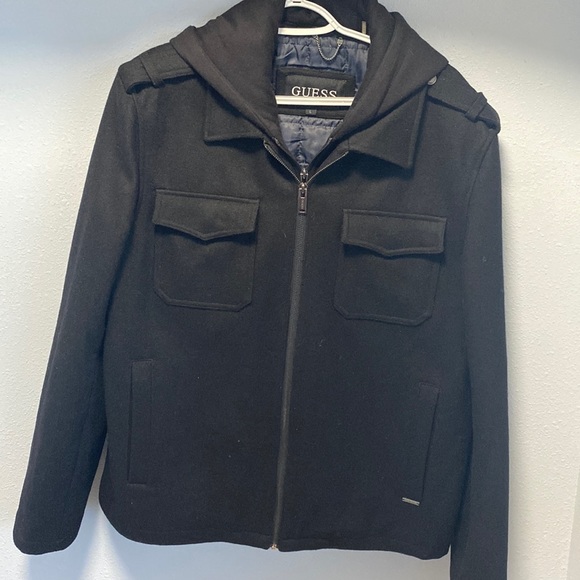 Guess | Jackets & Coats | Guess Wool Hooded Coat | Poshmark